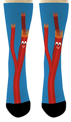 ThisWear Humorous Gifts Wacky Waving Inflatable Dancing Tube Man Funny Crew Socks 1-Pair Novelty Crew Socks