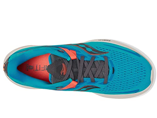 Saucony Women's Ride 15 Running Shoe, Ocean/Shadow, 9.5