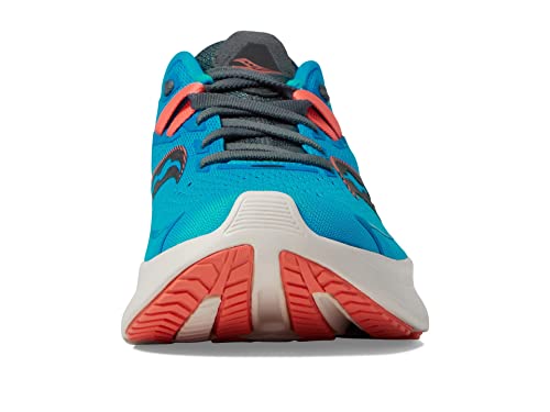 Saucony Women's Ride 15 Running Shoe, Ocean/Shadow, 9.5