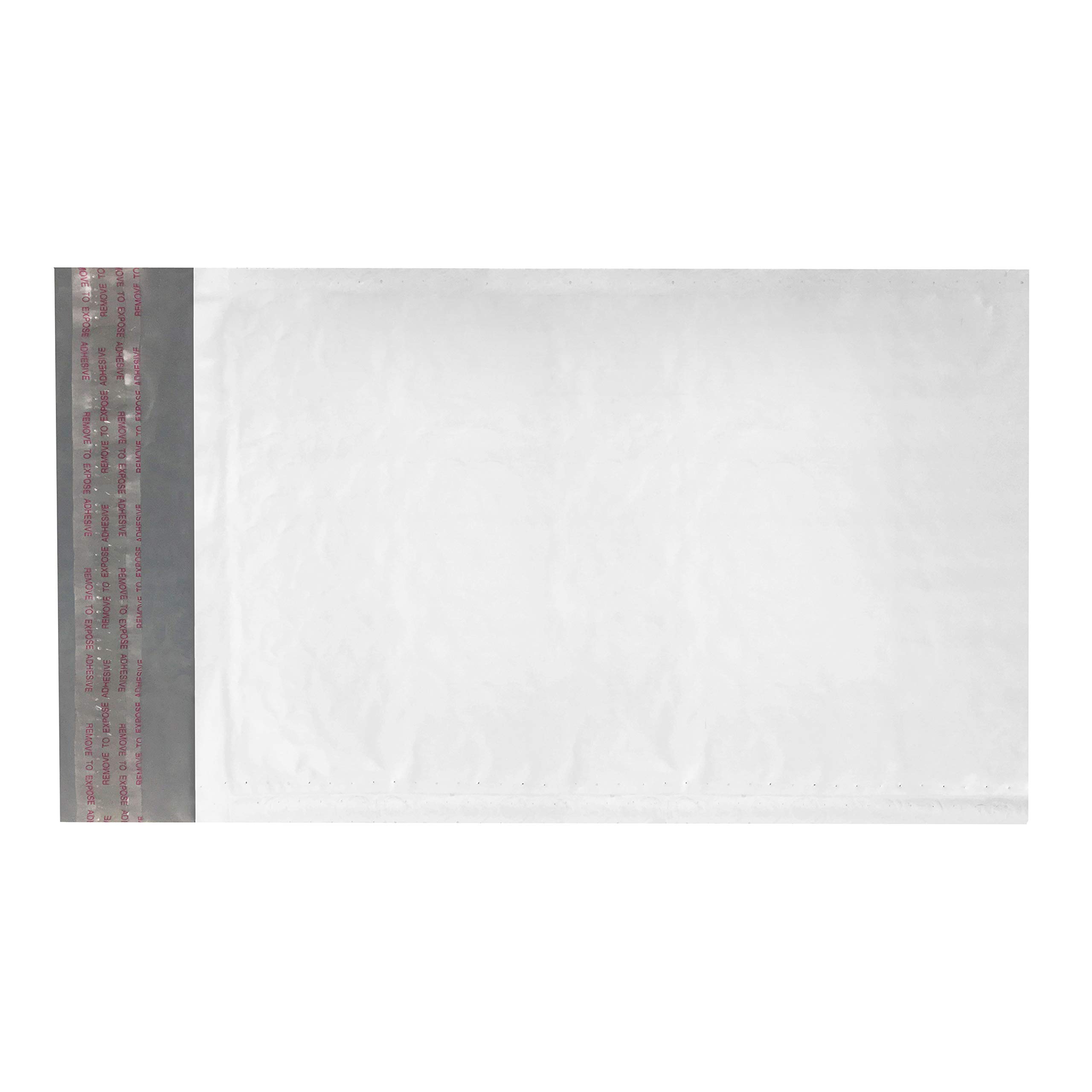 Amazon Basics Poly Bubble Mailer, Self-Seal, 4" x 8" (Internal Size - 3.75" x 7"), 25-Pack, white/grey