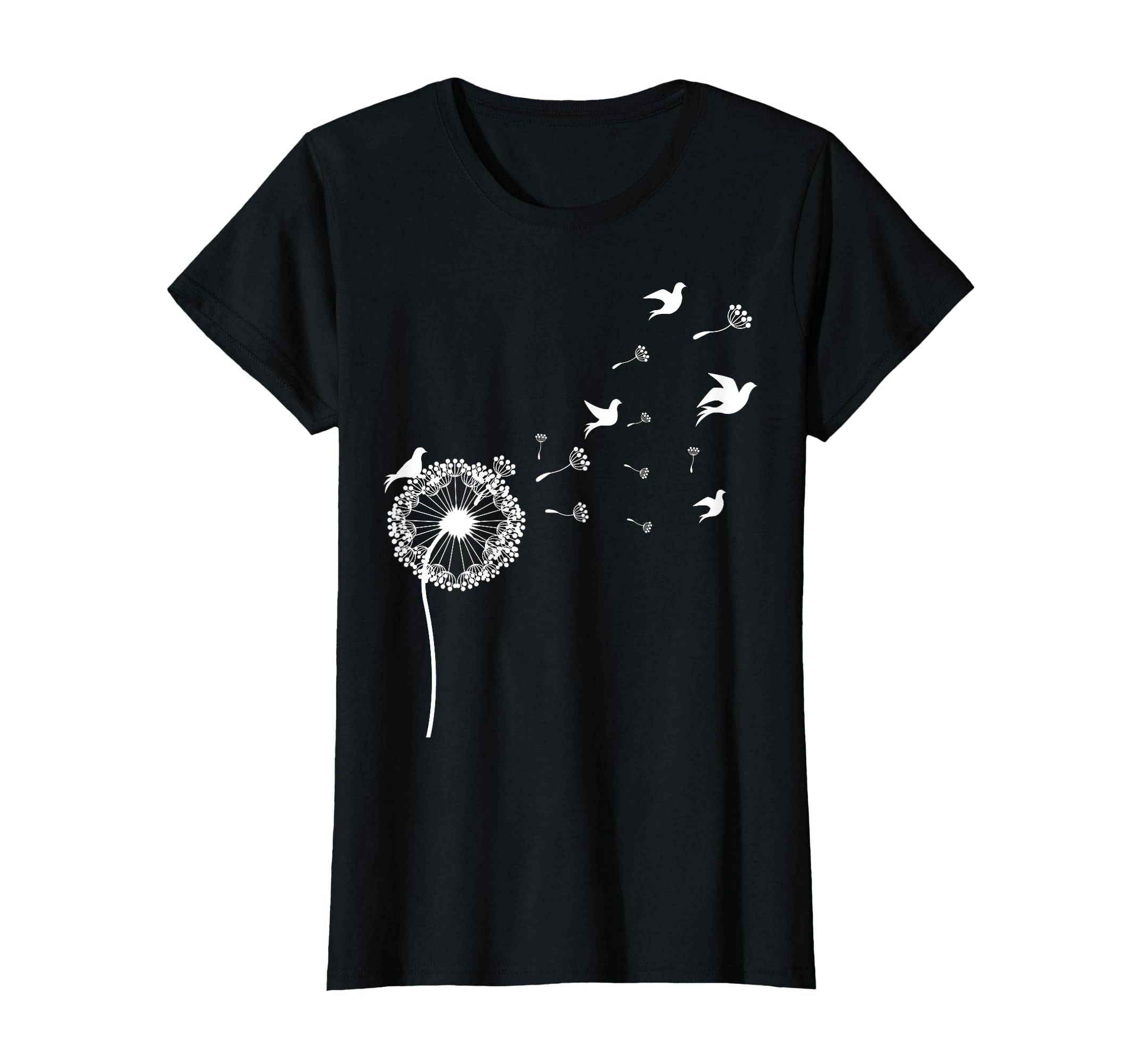 Dandelion Birds Flower Doves Summer Motif Girl T-Shirt