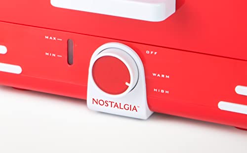 Nostalgia Extra Large Diner-Style Coca-Cola Hot Dog Steamer and Bun Warmer, 24 Hot Dog and 12 Bun Capacity, Steam Bratwursts, Sausages, Vegetables, Fish, Dumplings, Red