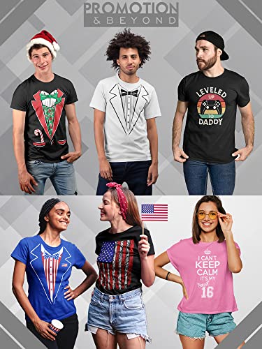M Halloween Team Costume Funny Party Men's T-Shirt, L, Red