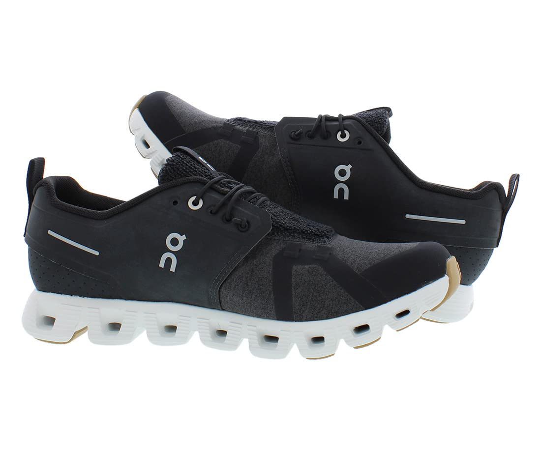 On Men's Cloud 5 Terry, Black/Almond, 10.5 Medium US