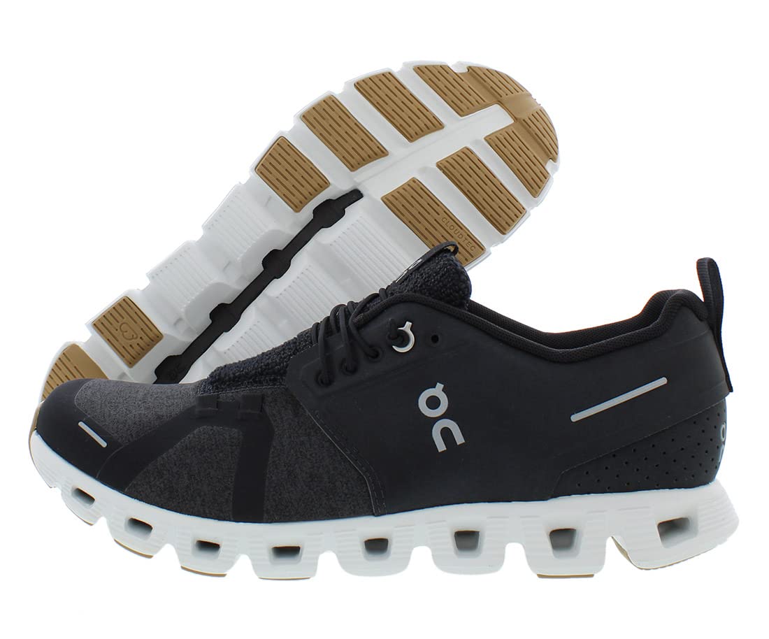 On Men's Cloud 5 Terry, Black/Almond, 10.5 Medium US
