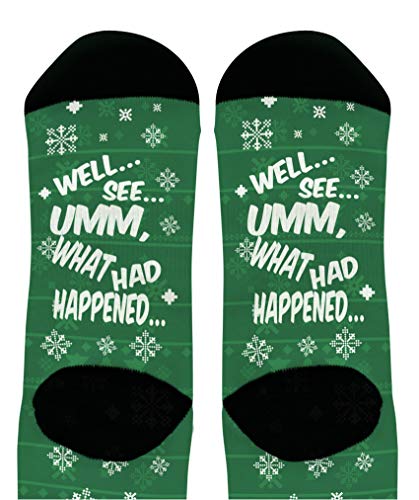 Santa Gifts I Can Explain Santa Claus Socks Merry Christmas Accessories 1-Pair Novelty Crew Socks