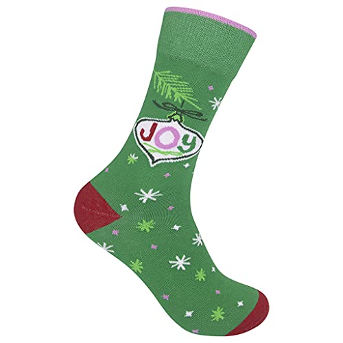 FUNATIC Joy Holiday Socks for Women Men | Best Xmas Gift Idea with Saying and Picture | Christmas Lover Stocking Stuffer Apparel | Party Supplies Accessory Present | Winter Fun Celebration Accessories