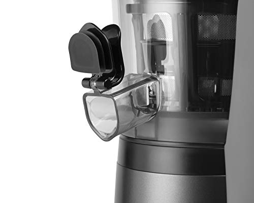 nutribullet Slow Juicer, Slow Masticating Juicer Machine, Easy to Clean, Quiet Motor & Reverse Function, BPA-Free, Cold Press Juicer with Brush, 150 Watts, Charcoal Black, NBJ50300