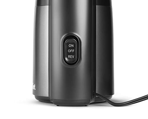 nutribullet Slow Juicer, Slow Masticating Juicer Machine, Easy to Clean, Quiet Motor & Reverse Function, BPA-Free, Cold Press Juicer with Brush, 150 Watts, Charcoal Black, NBJ50300