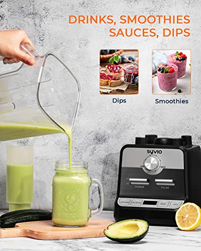 Syvio Blenders for Kitchen, Smoothie Blender 1450W with 4 Presets and 68 oz Tritan Container, Blender for Shakes and Smoothies, Crushing Ice, Frozen Fruits