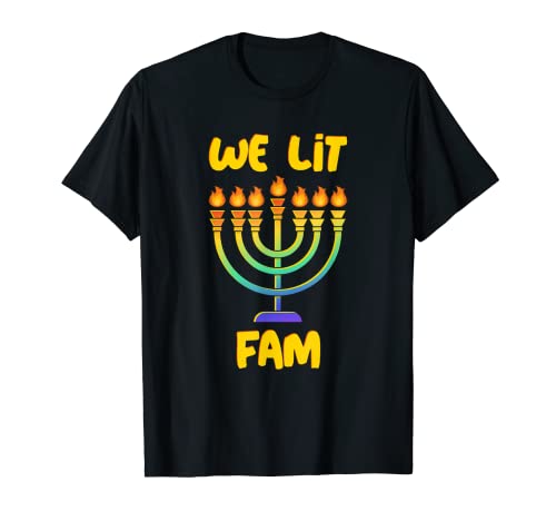 Hanukkah Gift Stocking Stuffers - Hebrew Israelites Menorah T-Shirt