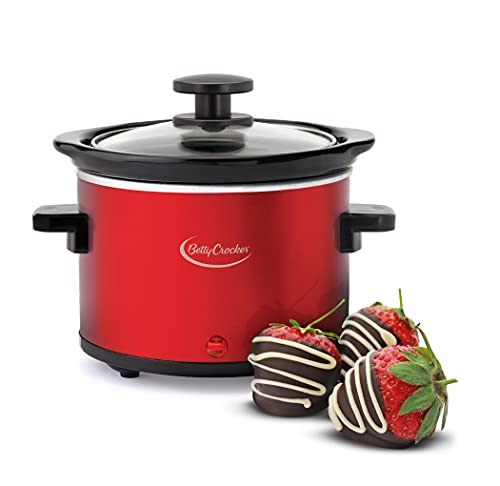 Betty Crocker Mini, Fondue Melting Pot Warmer and Chocolatier, 0.7 Quart, Red