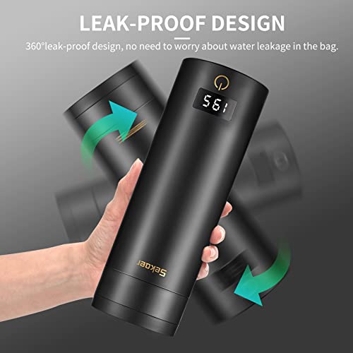 Travel Electric Tea Kettle Portable Small Mini Coffee Kettle, with 4 Variable Presets, Personal Hot Water Boiler 304 Stainless Steel with Auto Shut-Off & Boil Dry Protection, BPA-Free Black