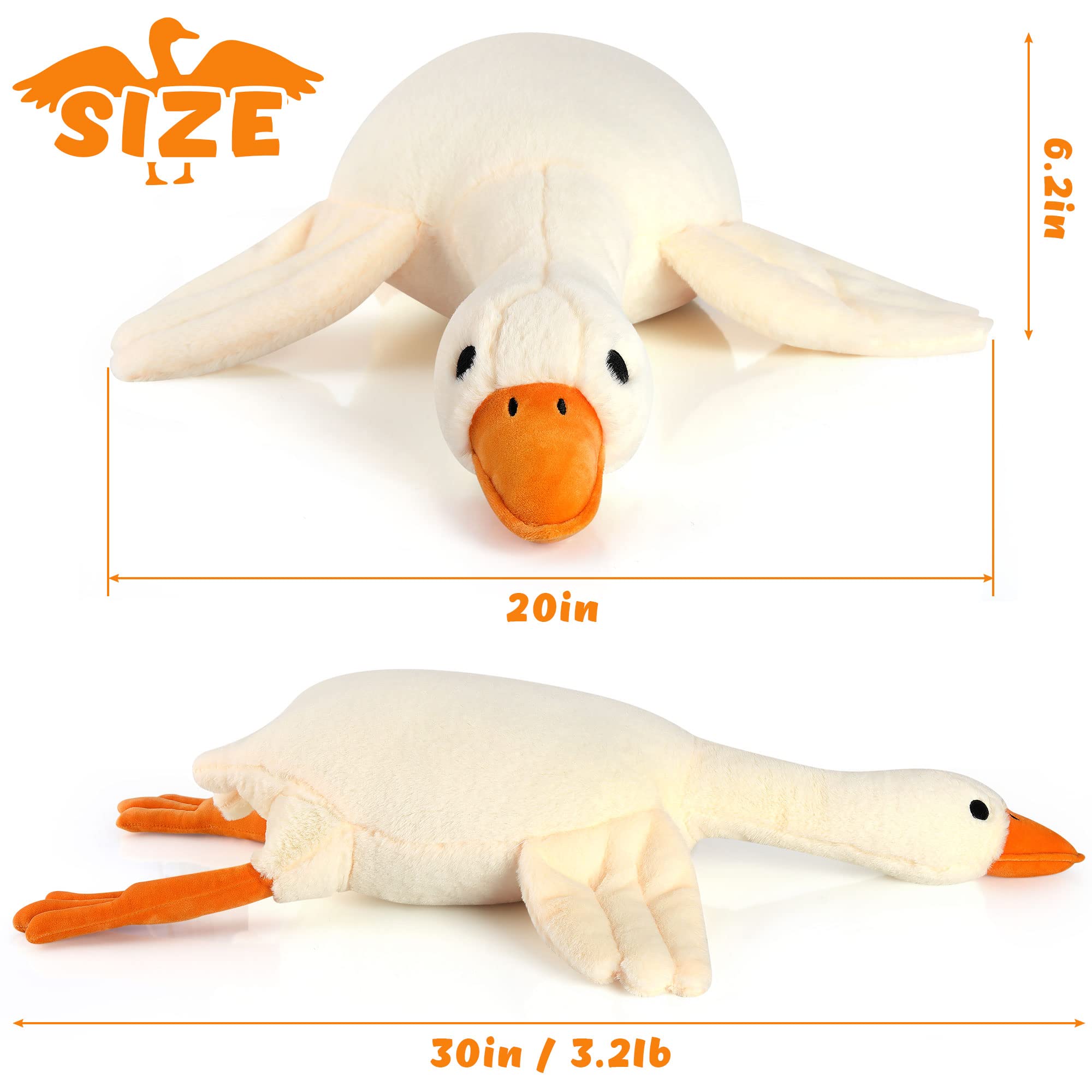 Qpewep Goose Stuffed Animal Weighted Plush (30" Flamingo)