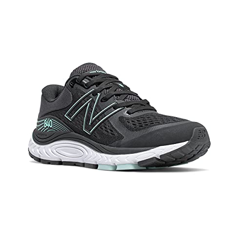 New Balance Women's W840V5 Running Shoe, Black/Storm Blue, 10 X-Wide