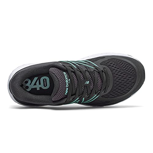 New Balance Women's W840V5 Running Shoe, Black/Storm Blue, 10 X-Wide