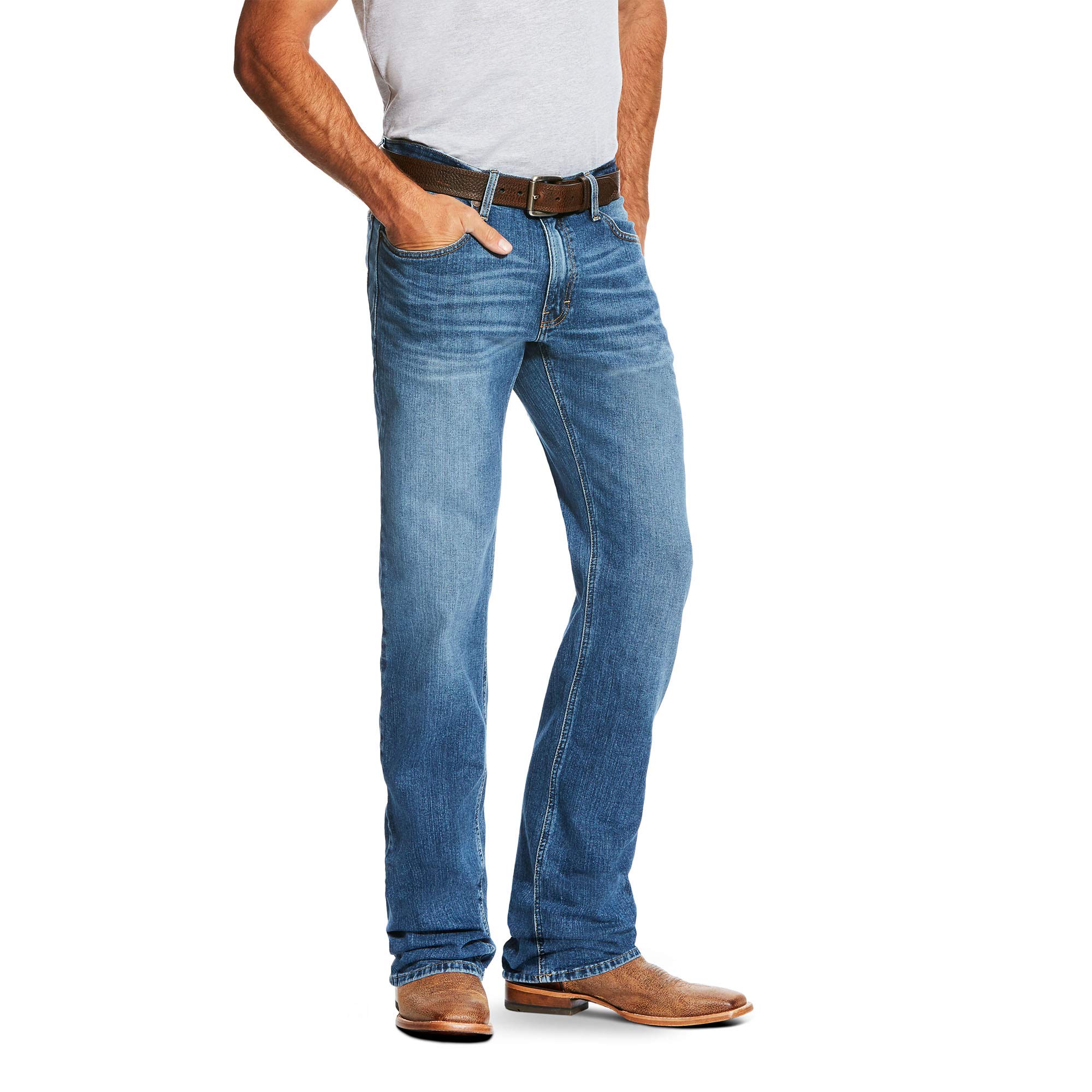 Ariat Men's M2 Relaxed Fitted Bootcut Jeans, Stretch Brandon, 34W x 30L