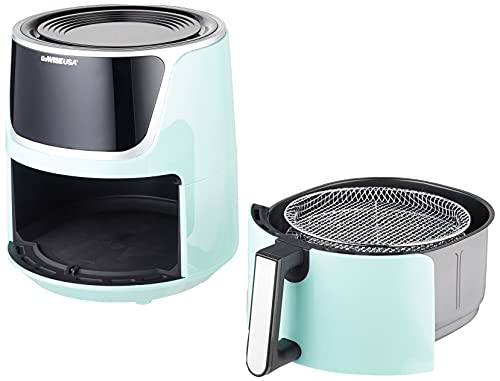 GoWISE USA GW22954 7-Quart Electric Air Fryer with Dehydrator& 3 Stackable Racks, Digital Touchscreen with 8 Functions + Recipes, 7.0-Qt, Mint/Silver
