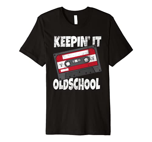 Funny Old School 80's 90's Hip Hop Stocking Stuffer Mixtape Premium T-Shirt