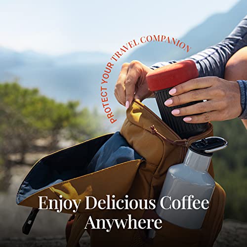 Aeropress Go Portable Travel Coffee Press Kit, 1-3 Cups in a Minute, Coffee, Espresso, & Cold Brew Maker, Manual Coffee Making Machine for Travel, Includes Mug & Lid