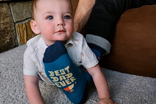 Best Dad Ever Socks - Funny Novelty Gift for Dads and Grandpas for Father's Day and Christmas Stocking Stuffers