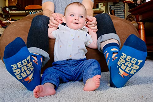 Best Dad Ever Socks - Funny Novelty Gift for Dads and Grandpas for Father's Day and Christmas Stocking Stuffers