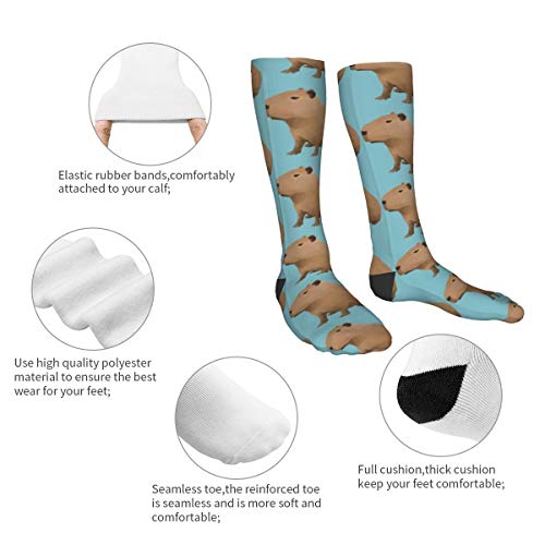 antfeagor Capybara Printable Athletic Tube Stockings Women Men Classics All-Season Cotton Crew Work Socks Sport