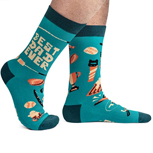 Best Dad Ever Socks - Funny Novelty Gift for Dads and Grandpas for Father's Day and Christmas Stocking Stuffers