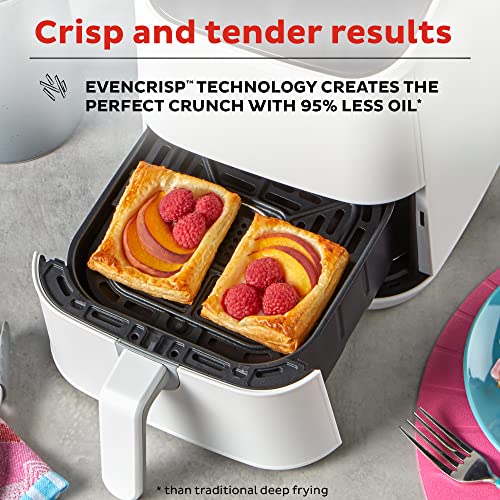 Instant Vortex 4-in-1, 2-QT Mini Air Fryer Oven Combo, From the Makers of Instant Pot with Customizable Smart Cooking Programs, Nonstick and Dishwasher-Safe Basket, App with over 100 Recipes, White