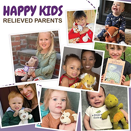 WILD BABY Hedgehog Weighted Stuffed Animals - Microwavable Animals with Lavender, 12 inch Heatable Plush for Kids - Soft, Cuddly, Warming Stuffed Animal for Baby - Gift Box Ready