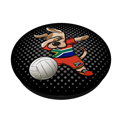 Dab Dog Proud South Africa Volleyball Lovers - National Flag PopSockets PopGrip: Swappable Grip for Phones & Tablets