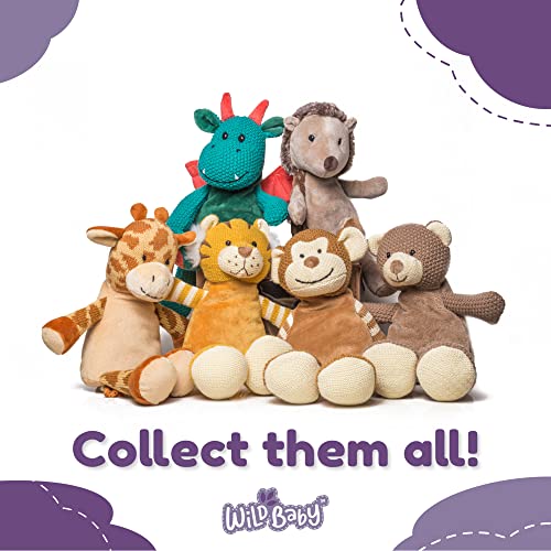 WILD BABY Hedgehog Weighted Stuffed Animals - Microwavable Animals with Lavender, 12 inch Heatable Plush for Kids - Soft, Cuddly, Warming Stuffed Animal for Baby - Gift Box Ready