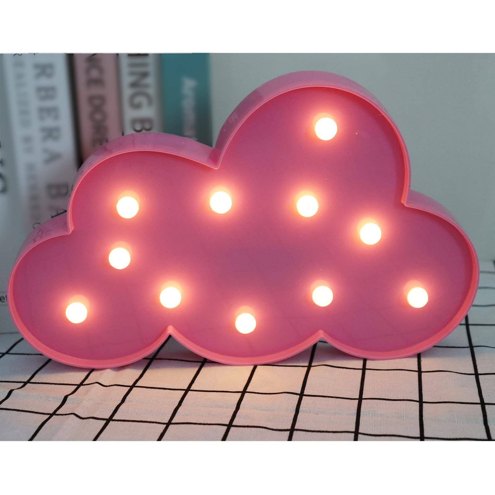 3D Cloud Lamp Decortive LED Sign Night Lights for Kids Adults, Baby Nursery, Birthday Party, Holiday Decorations,Kid's Room Decor NightLight Pink