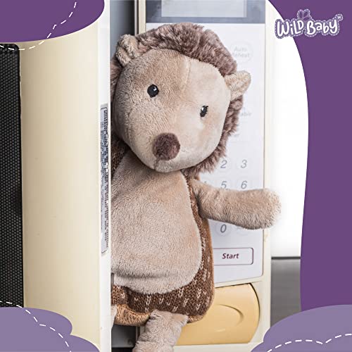 WILD BABY Hedgehog Weighted Stuffed Animals - Microwavable Animals with Lavender, 12 inch Heatable Plush for Kids - Soft, Cuddly, Warming Stuffed Animal for Baby - Gift Box Ready