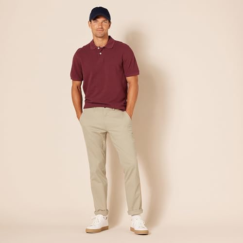 Amazon Essentials Men's Slim-Fit Casual Stretch Chino Pant, Tan, 30W x 34L