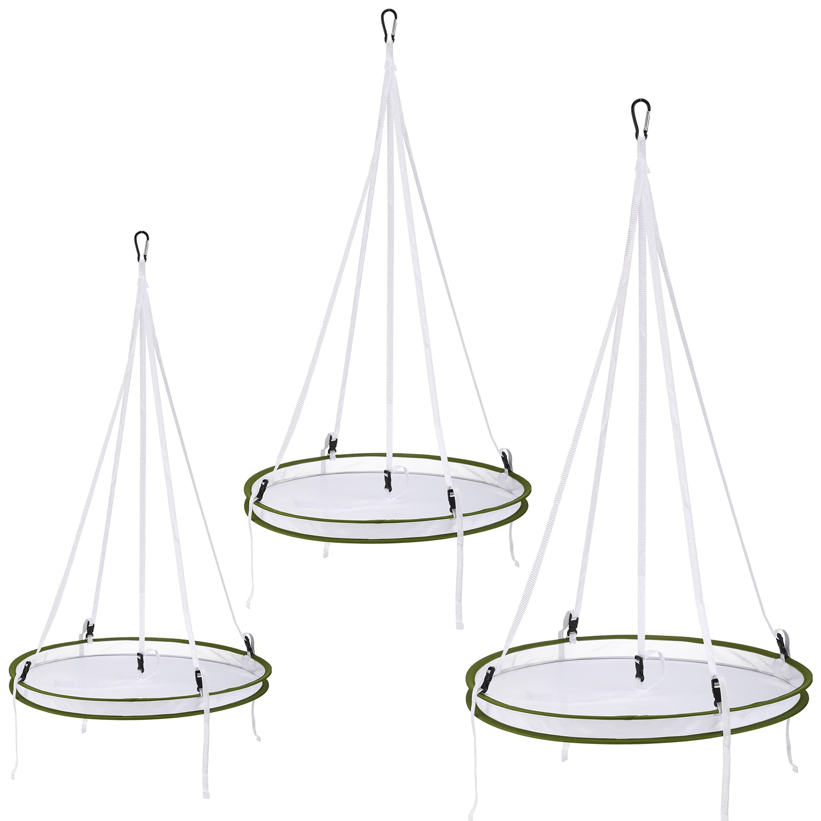 3 Pcs Bird Seed Hoop Catcher for Outdoor Bird Feeders Hanging Bird Feeder Platform Tray for Attracting Bird for Yard Garden Outside Backyard Decoration, 15.75 Inch, 18.9 Inch, 23.62 Inch, in 3 Sizes