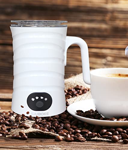 Milk Frother, SAIBOKE 4-in-1 Electric Milk Steamer,Automatic Hot & Cold Foam Maker, 8.8oz/260ml Milk Warmer for Latte, Cappuccinos, Macchiato. Ultra-Quiet Working & Automatic Shut Off