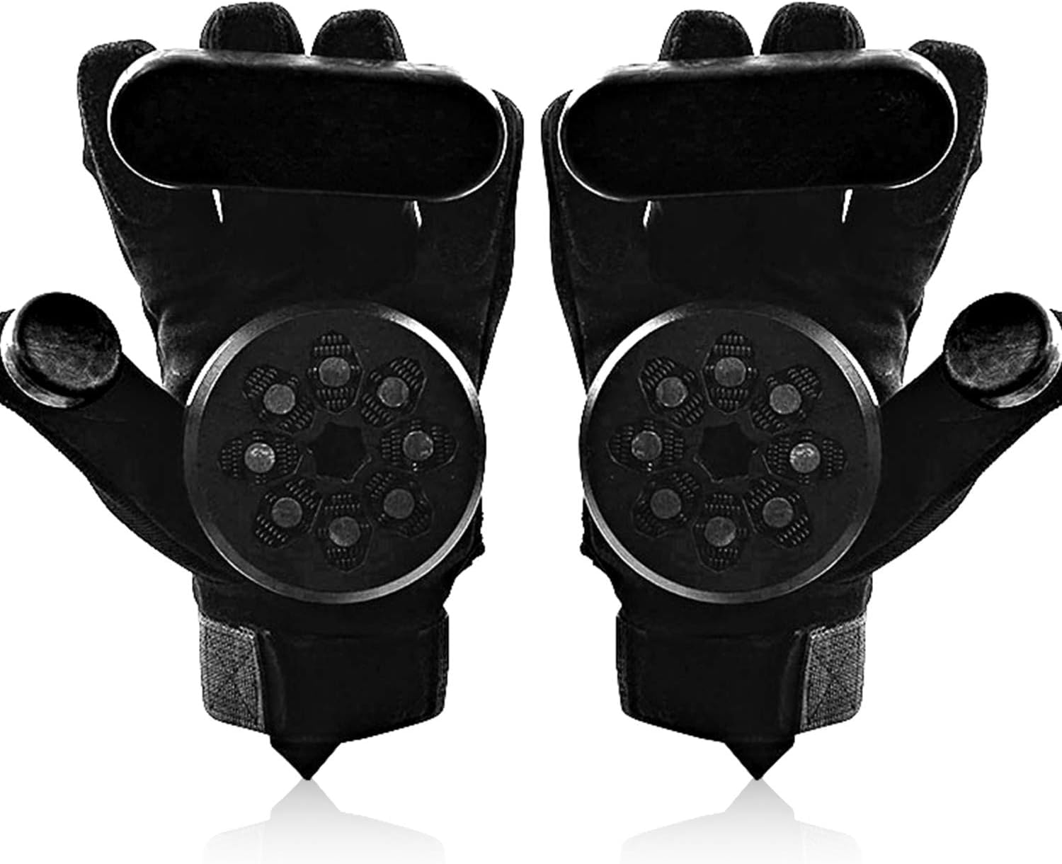 LOSENKA Professional Skateboard Gloves with Sliders,Standard Longboard Downhill Slide Gloves Skate Gloves with 2 Slider Puck Set