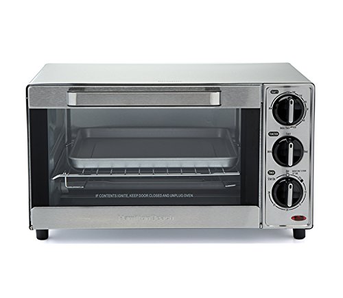 Hamilton Beach Countertop Toaster Oven & Pizza Maker Large 4-Slice Capacity, Stainless Steel (31401)