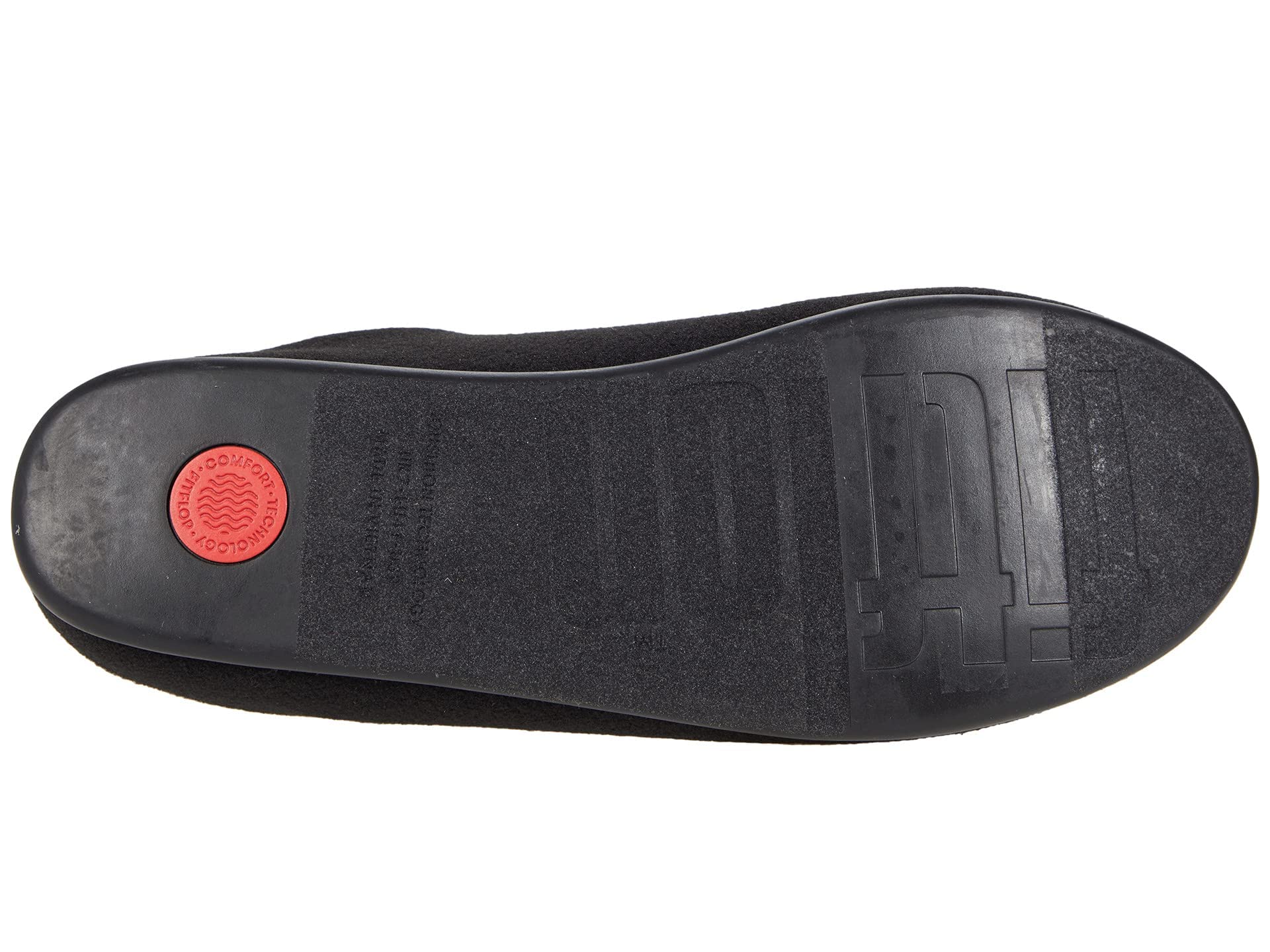 FitFlop Chrissie Pom-Pom Slippers All Black 5 M (B)