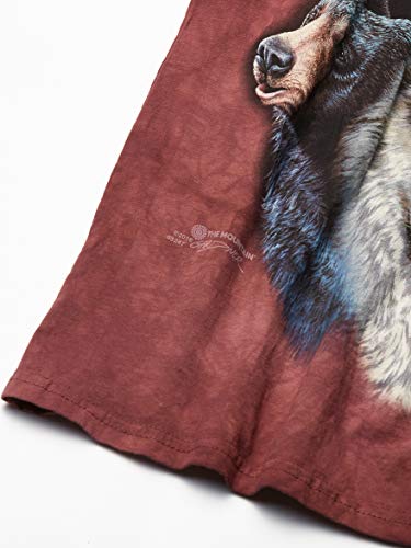 The Mountain Northern Wildlife Collage Adult T-Shirt, Brown, Medium