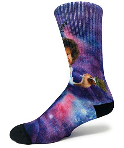 Oooh Yeah! Unisex Bob Ross Crew Cotton Athletic Socks