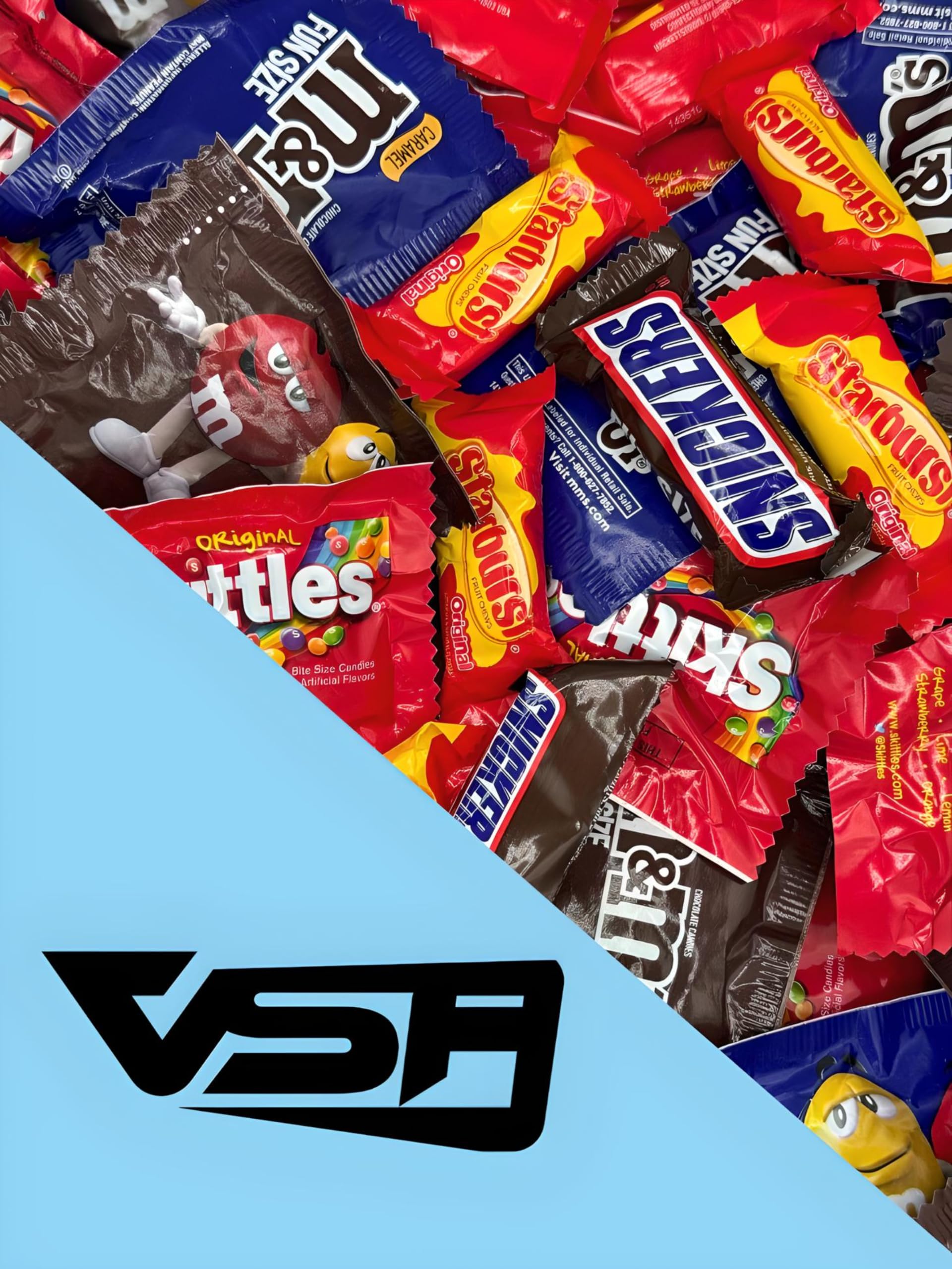 Halloween Assorted Bulk Candy Mix - Snickers, Skittles, Starburst, M&M's, and Caramel M&M's (32 Ounces)