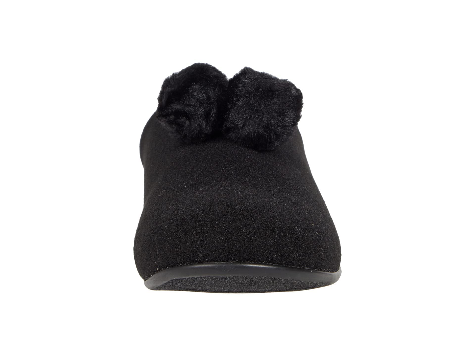 FitFlop Chrissie Pom-Pom Slippers All Black 5 M (B)