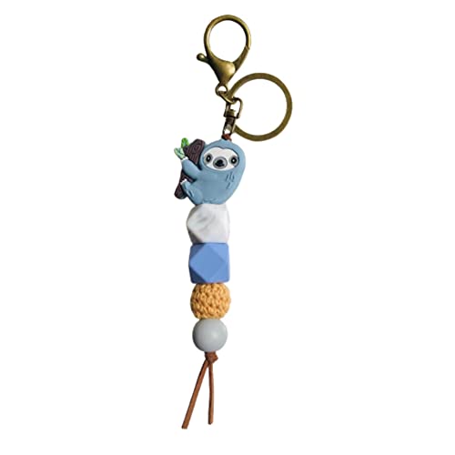 Lemua Sloth Gift for Men Boys Sloth Keychain Blue Key Chains