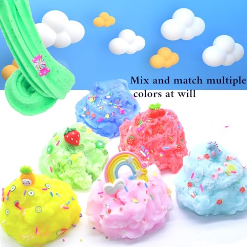 12Pack Cloud Slime Supplies Stress Relief Toy Scented DIY Putty Sludge Toy Gifts for Girls and Boys