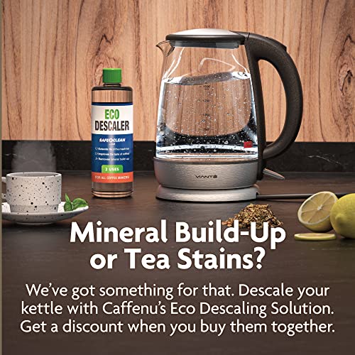 Glass Electric Tea Kettle. Fast Water Boiler. BPA-FREE Stainless Steel & Borosilicate Glass. Designed in Italy. 8 Cups Capacity. 1.7 Liters by Vianté