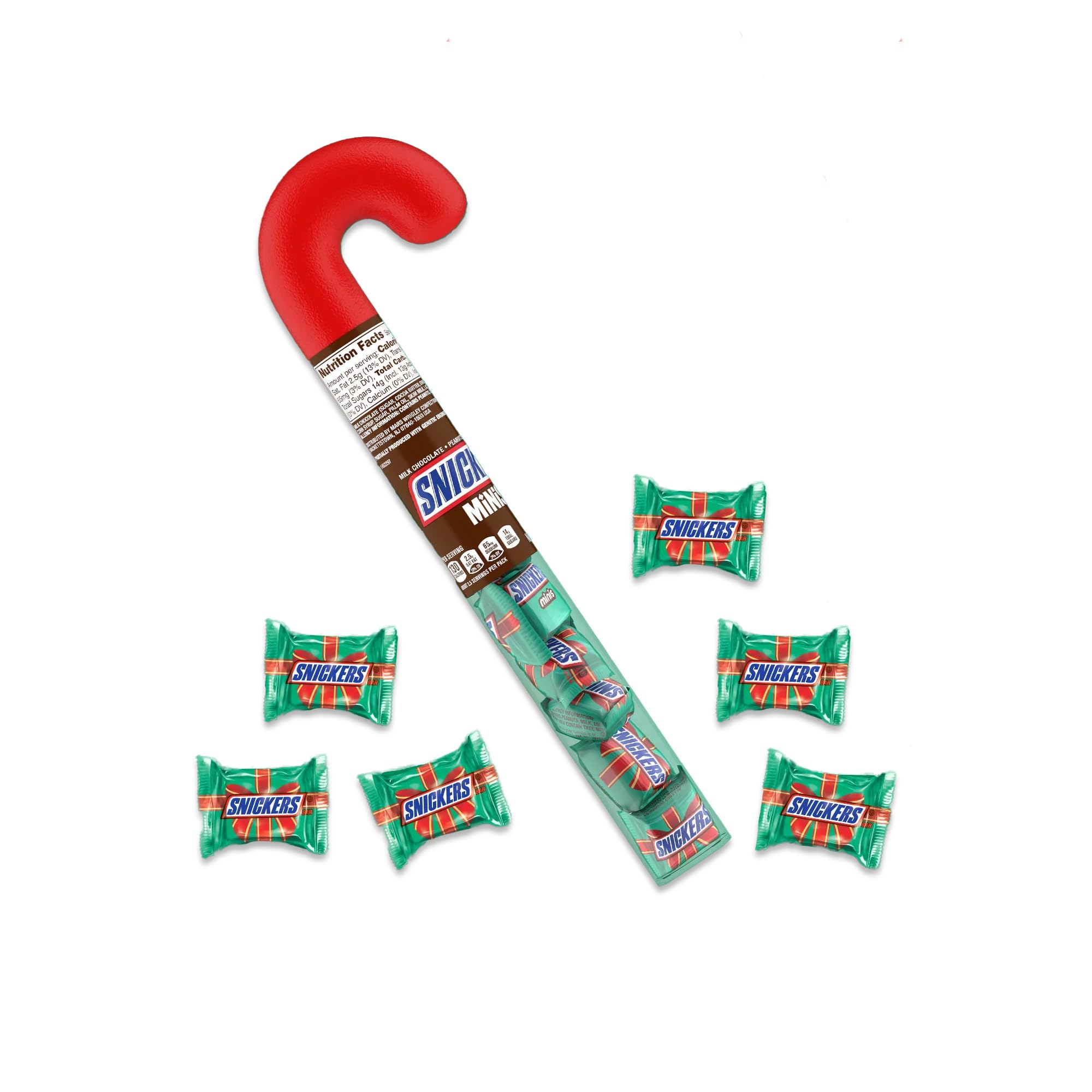 Mini Chocolates Candy Cane Tube- 3 Pack, Christmas Candy Canes Filled With Candy, Candy Canes with Chocolate