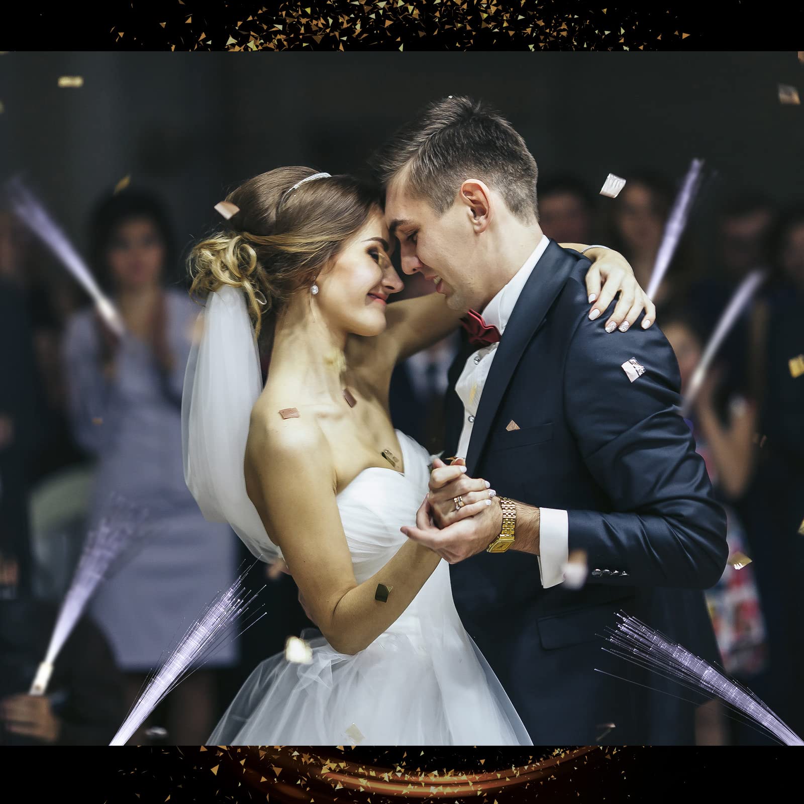 Fiber Optic Wand White Glow Sticks Long Light up Wedding Wand LED Magic Flashing Sparklers with 3 Light Modes for Wedding Bridal Shower Birthday Glow in the Dark Party Supplies, 14 Inch (18 Pieces)