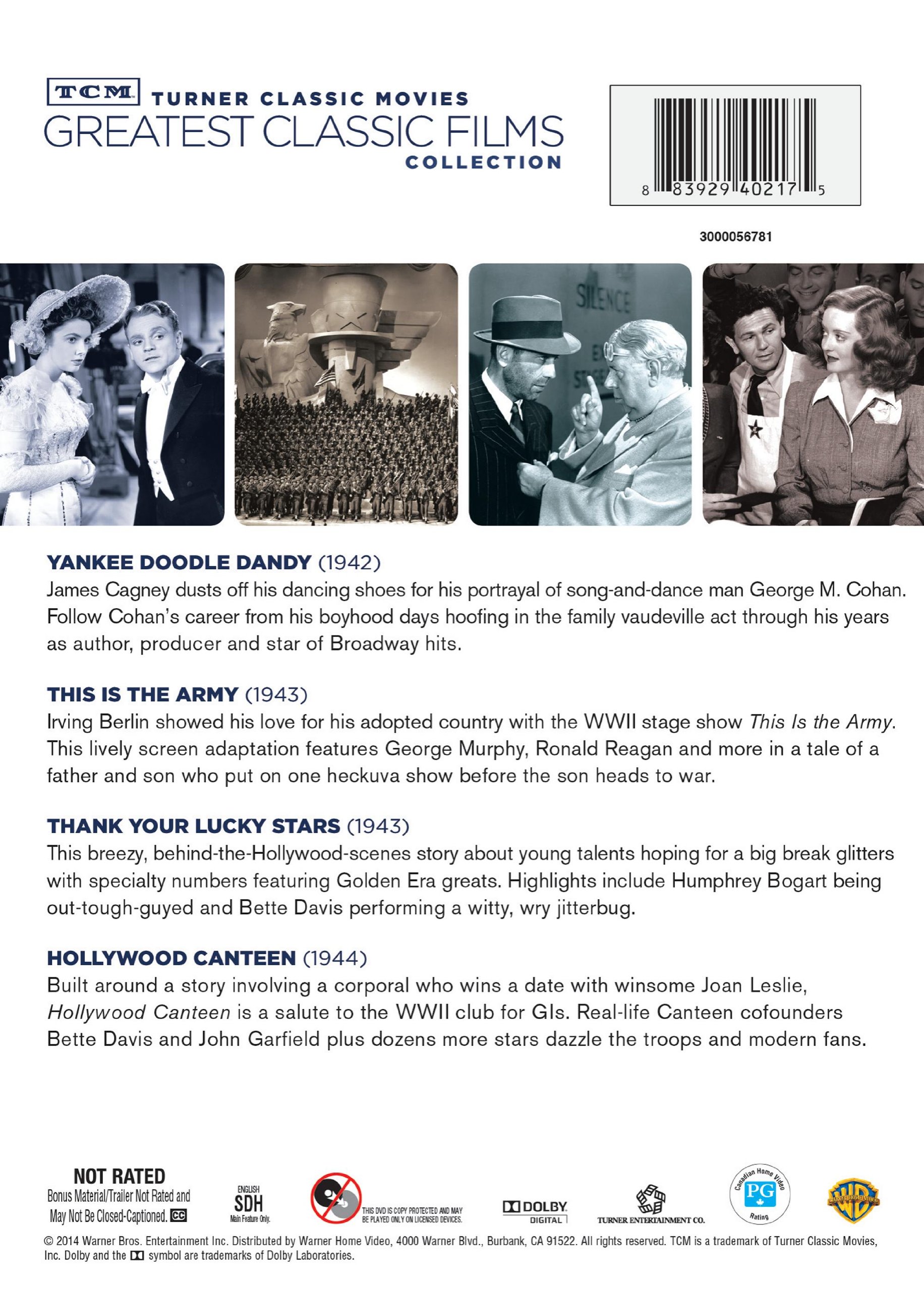 TCM Greatest Classic Films Collection: Wartime Musicals - Yankee Doodle Dandy / This is the Army / Thank Your Lucky Stars / Hollywood Canteen